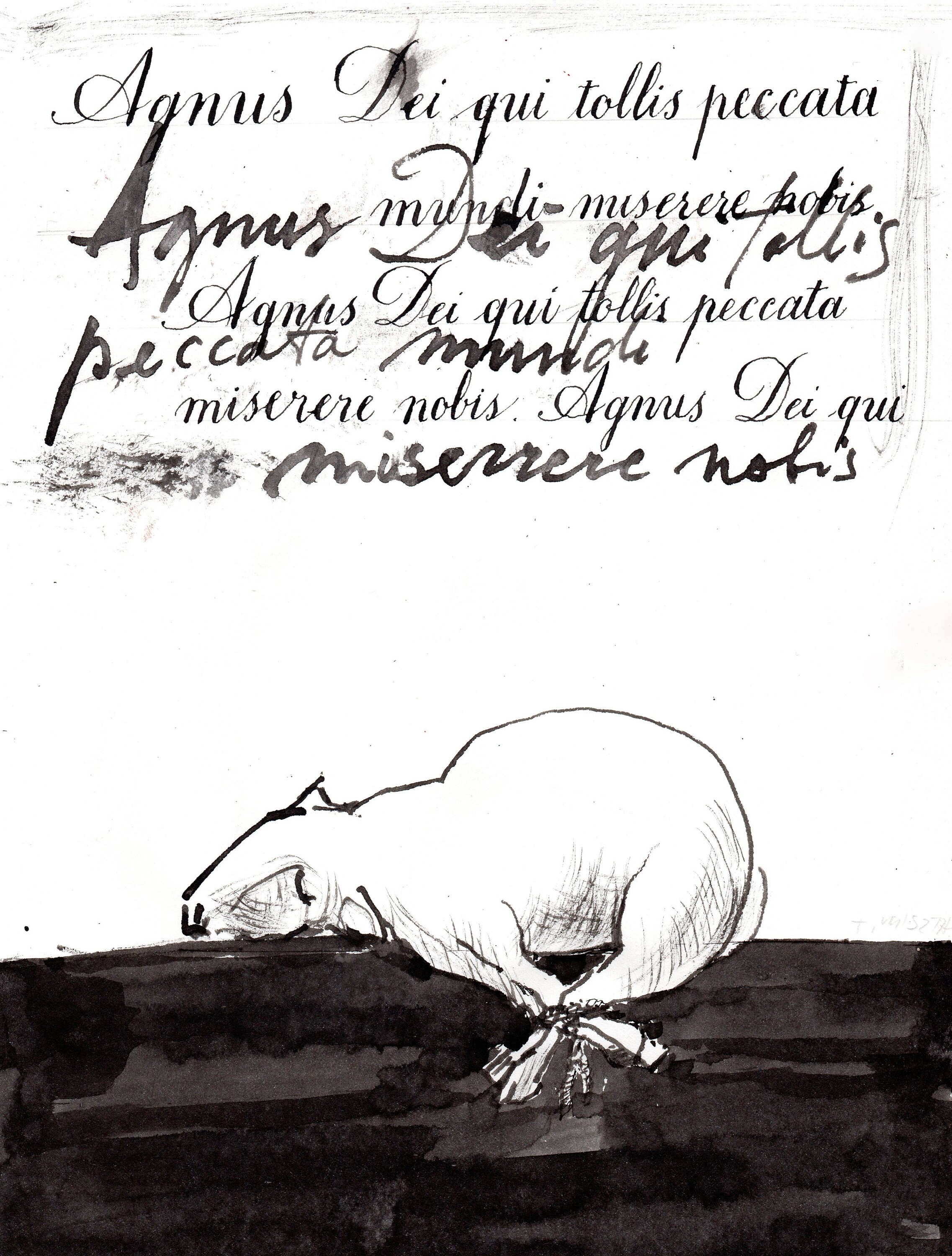 Agnus Dei Digital Art Print on Paper Ink Ink Drawing - Etsy