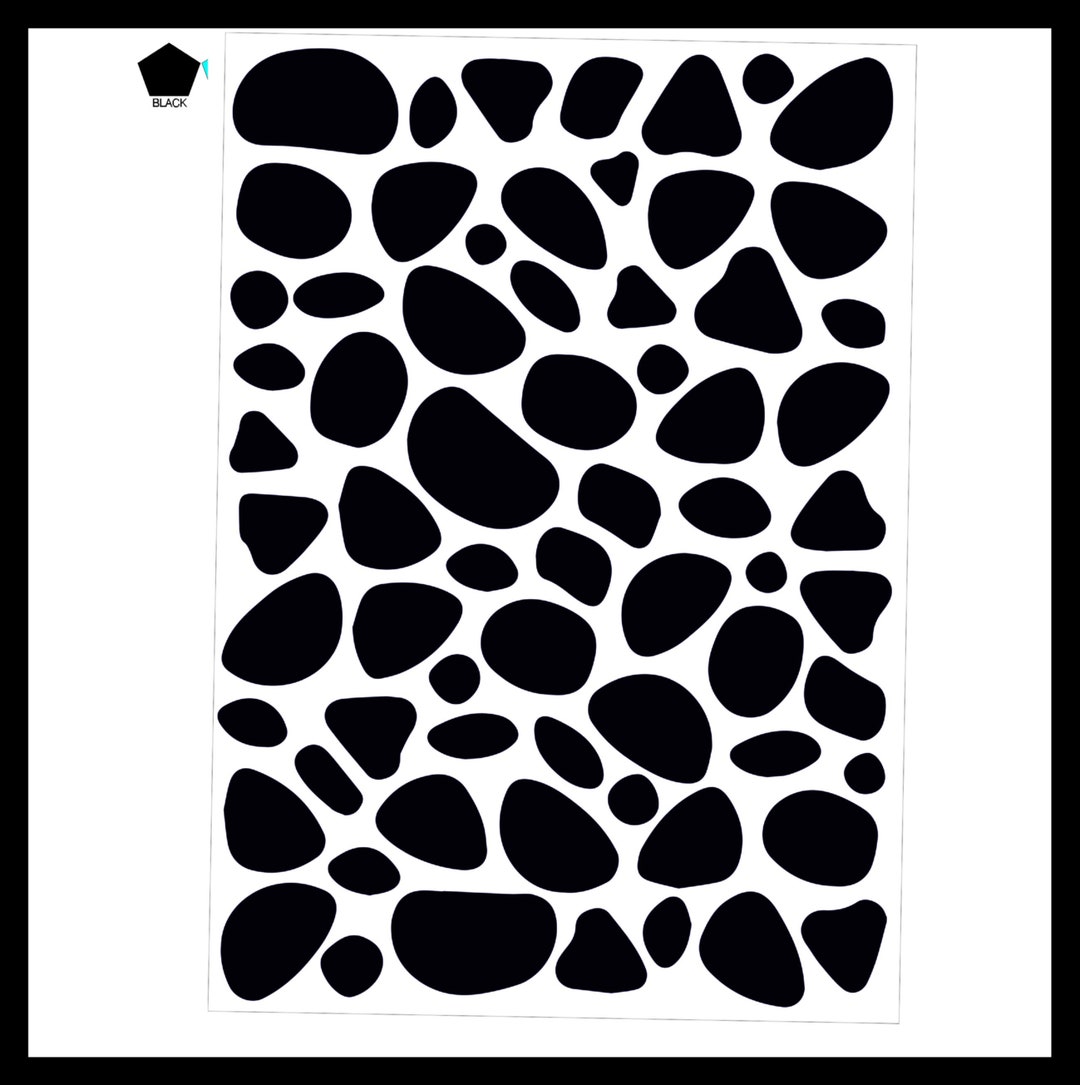 130 Black Matte Dalmatians Spot Vinyl Wall Decal Sticker Polka Etsy