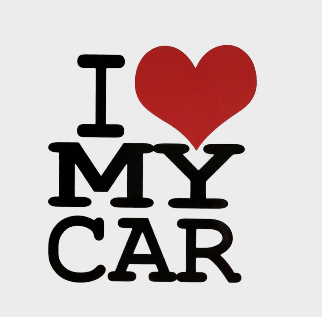 I Love My Car Sticker for Cars , Vinyl Stickers Removable Decorative ...