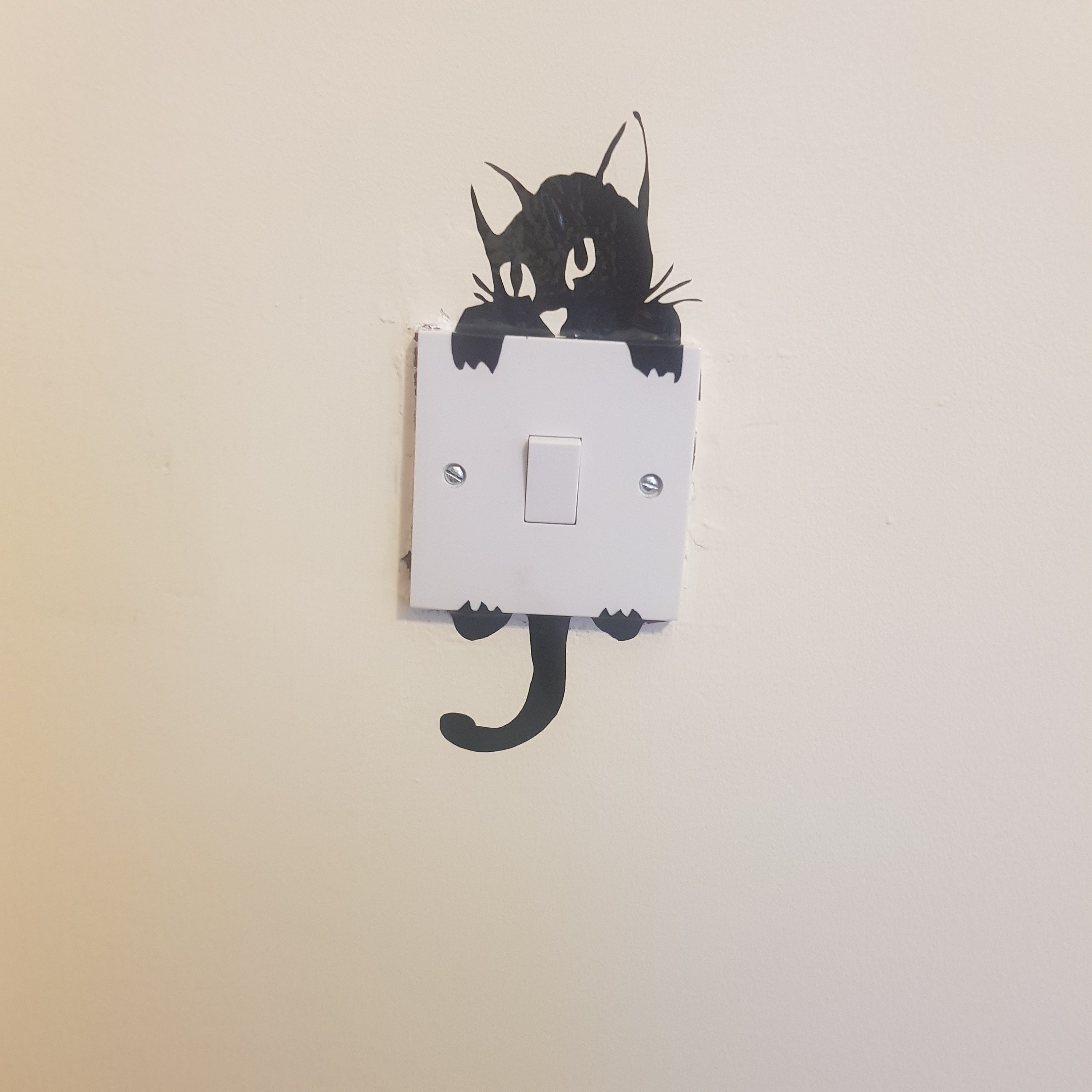 X1 Cat on Light Switch Vinyl Stickers Removable Decorative | Etsy
