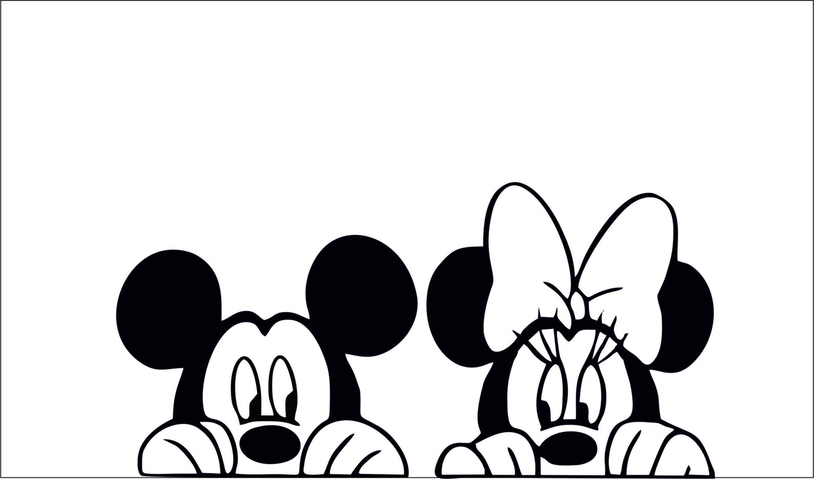 1 x Mickey et Minnie regardant à travers la fenêtre Vinyle - Etsy France