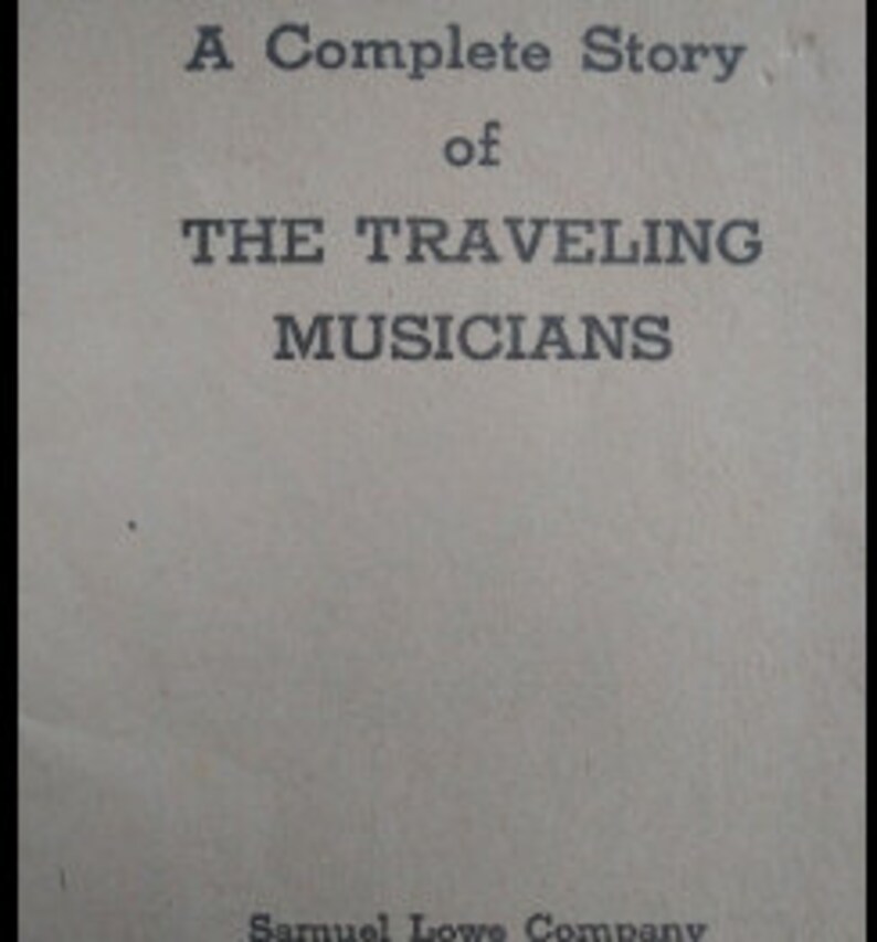 Vintage the Traveling Musicians Book - Etsy