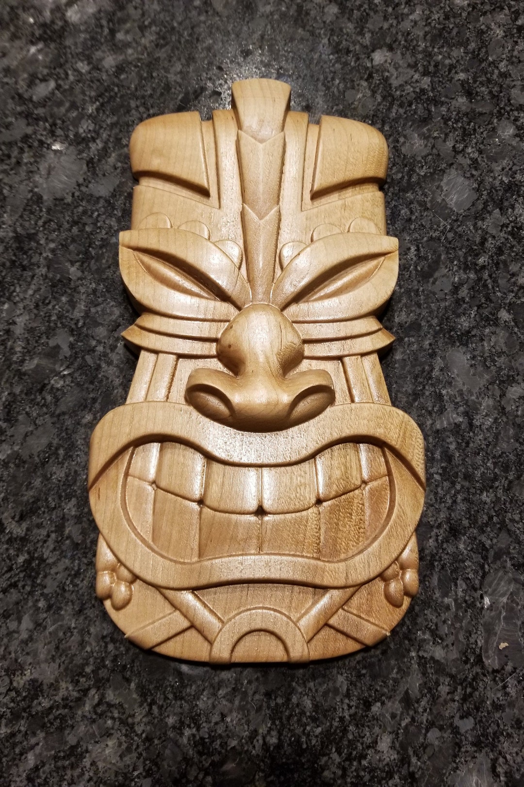 Wood Mask Wall Art Wood Tribal Mask, Tiki Mask Wood, Carved Wood Mask ...