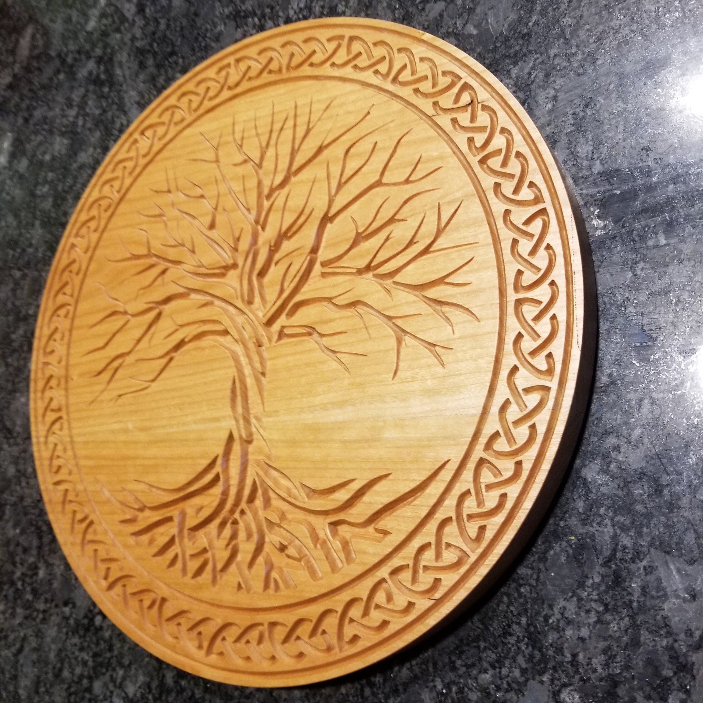 Tree of Life Wood Carved Decor Art Celtic Wood Carved Tree - Etsy