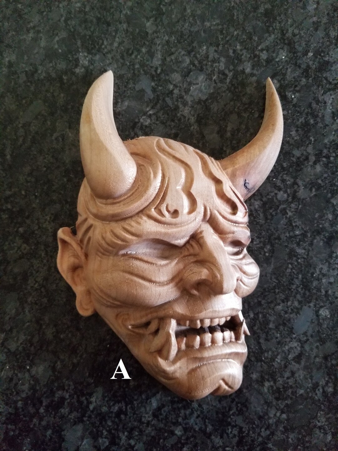 Wooden Oni Wall Decor Devil Skull Tiki Mask Wall Art Wall - Etsy