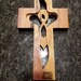 Wood Carved Intertwined Heart Cedar Cross - Etsy