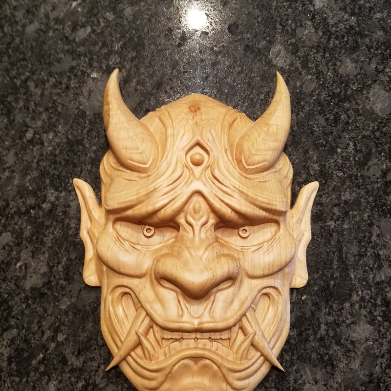 Wooden Devil Face Wall - Etsy
