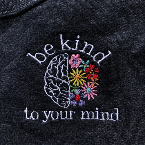 Anxious Embroidered Sweatshirt Anxiety Crewneck Mental - Etsy