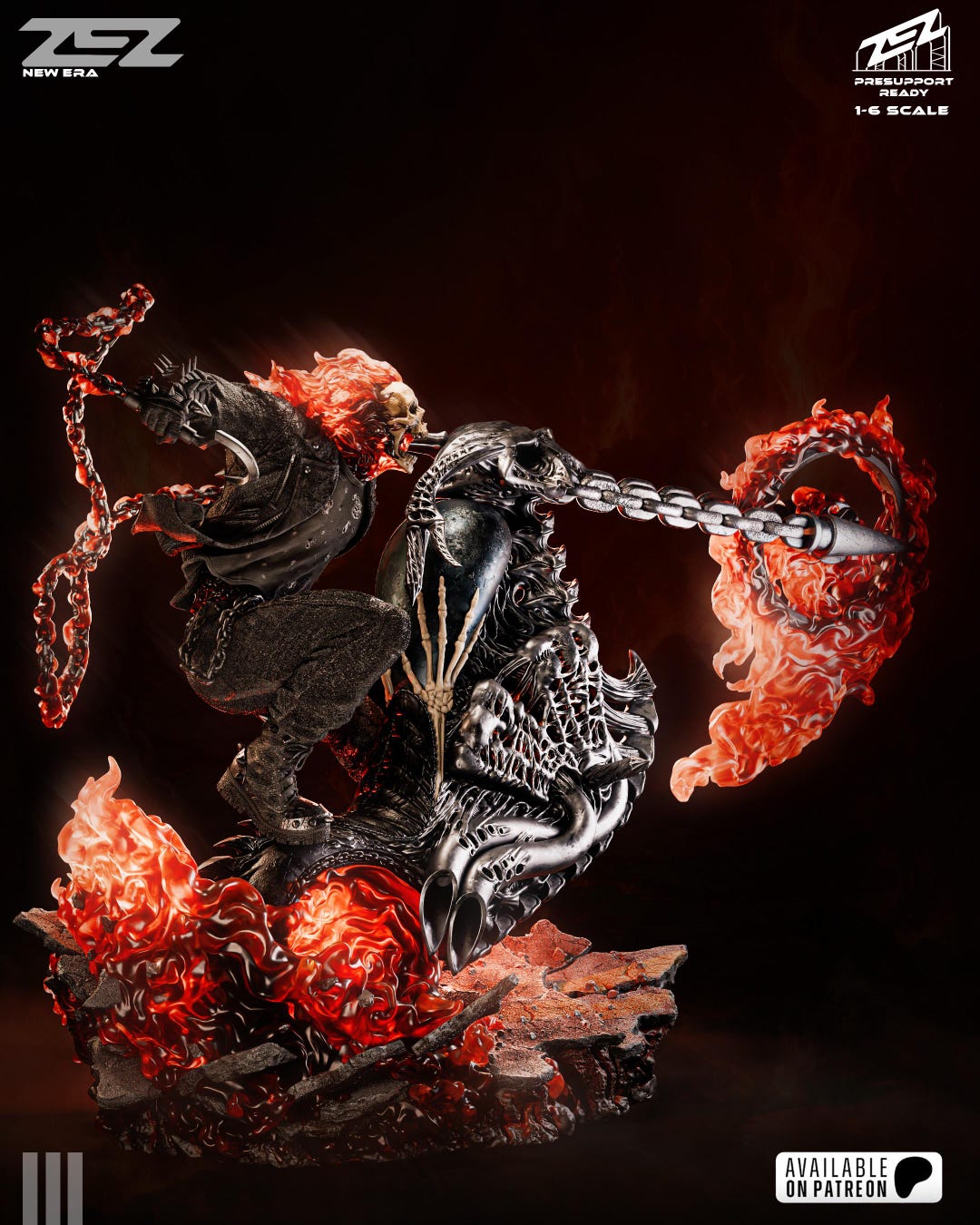 Ghost Rider Stl File for 3d Printing - Etsy