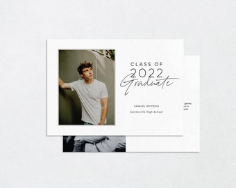 Colorful Graduation Announcement DIY and Printable Grad | Etsy