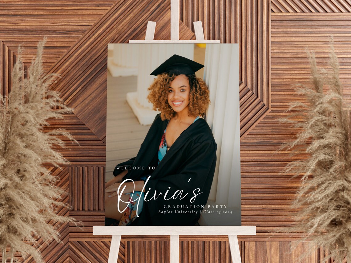 Graduation Party Welcome Sign for Easel, DIY and Printable Grad Party ...