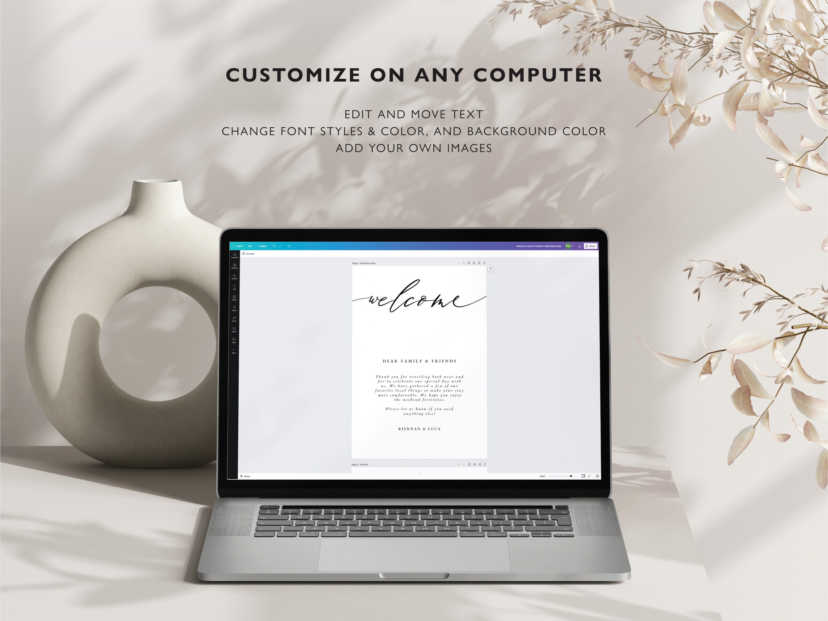 Modern Enclosure Card, Minimalist Wedding Invite Insert, Printable ...
