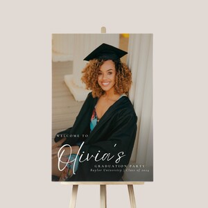 Graduation Party Welcome Sign for Easel, DIY and Printable Grad Party ...