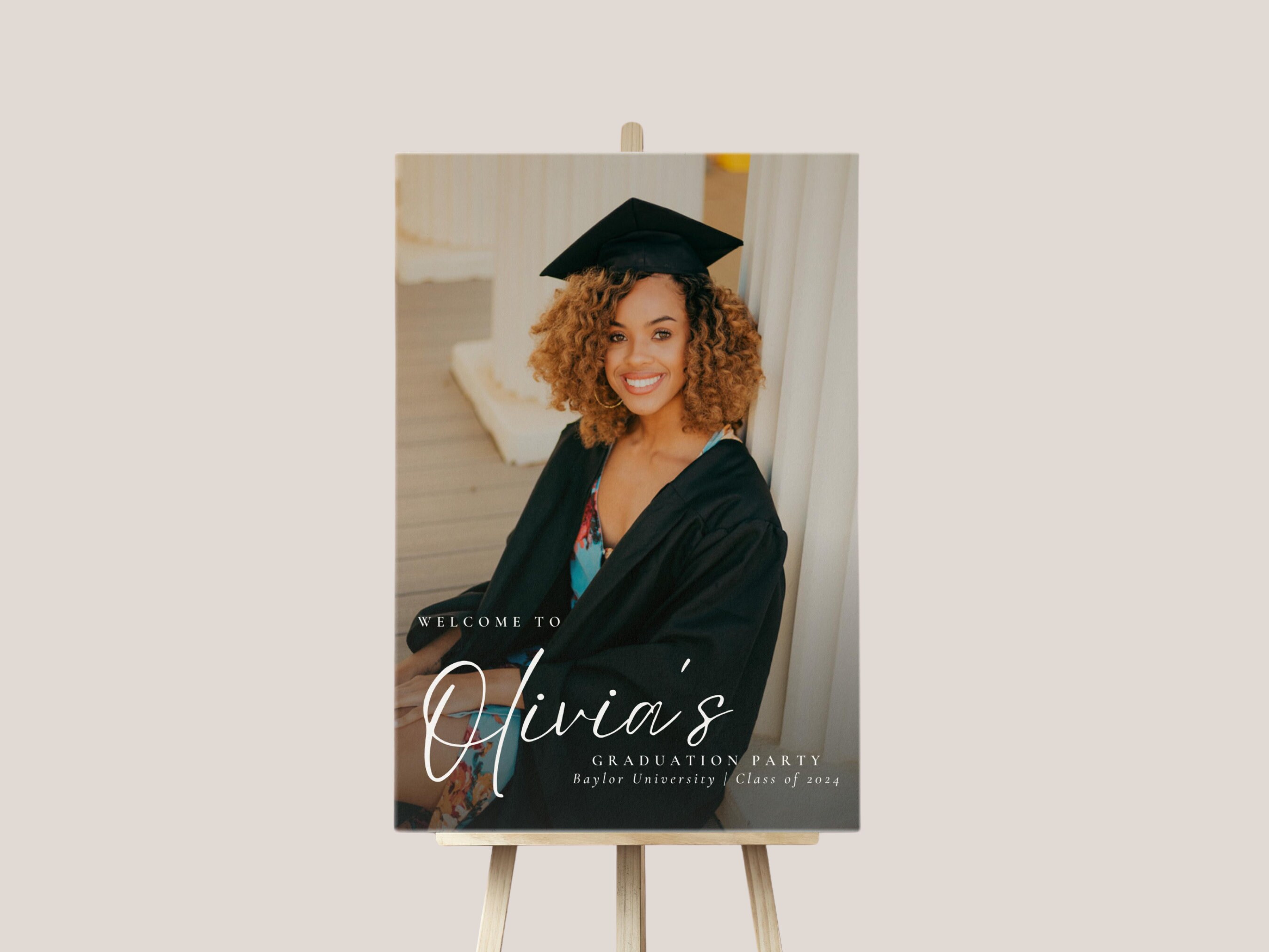 Graduation Party Welcome Sign for Easel, DIY and Printable Grad Party ...
