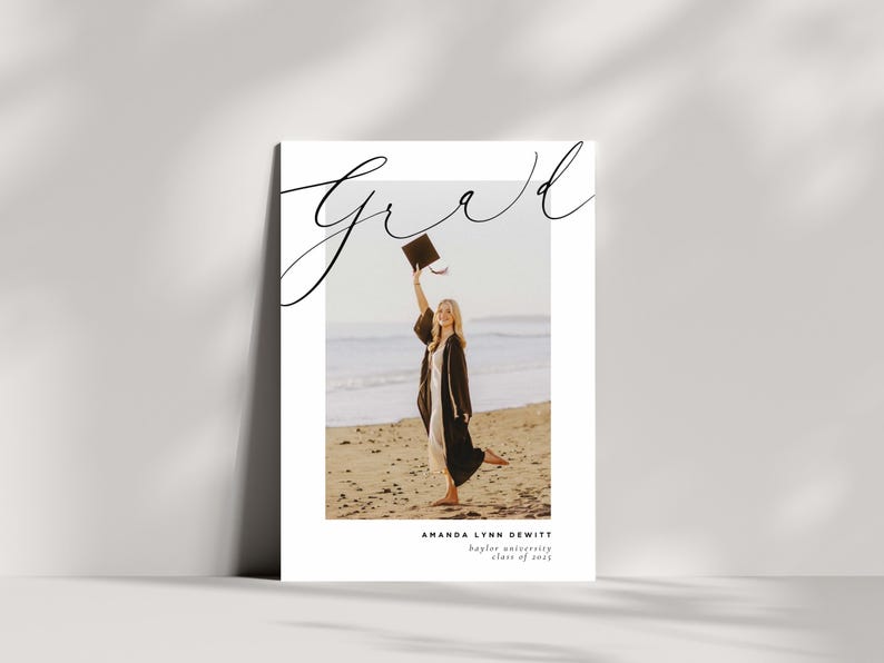 Personalized Graduation Card, Photo Graduation Announcement, Class of ...