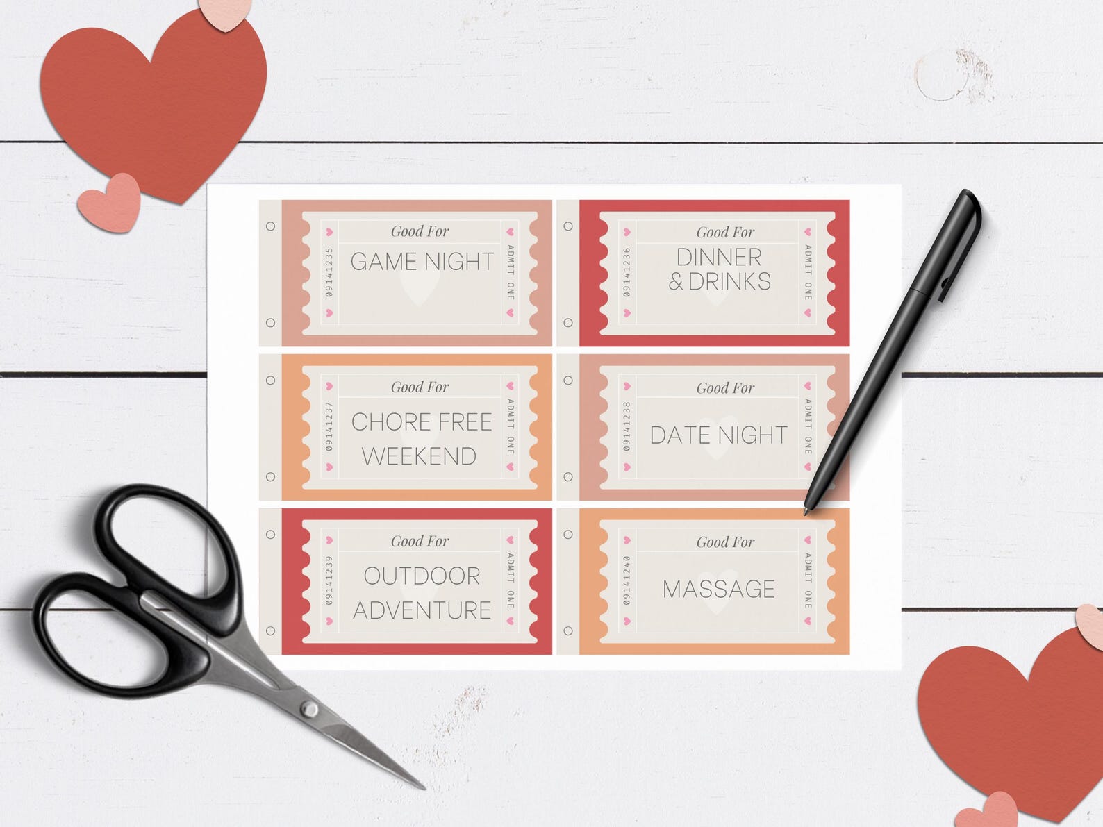 Customizable Love Coupon Book, Valentines Day Coupons, Love Coupons ...