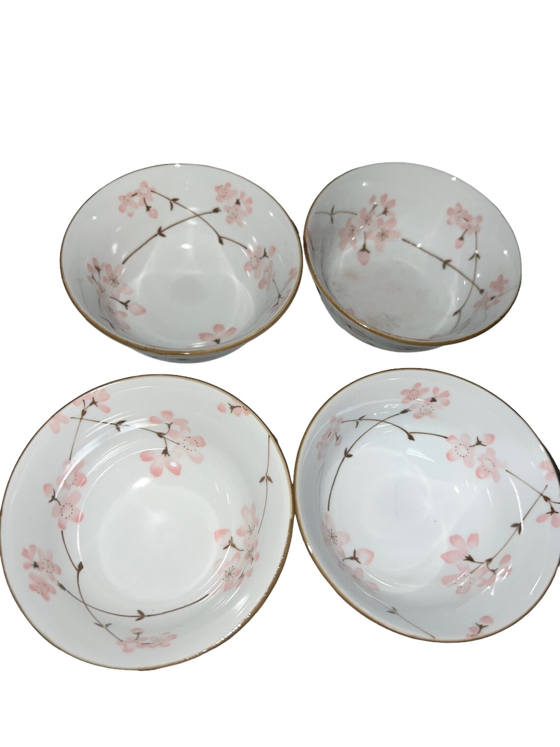 3.5 Pink Rice Bowl Cherry Blossom Set of 4 - Etsy
