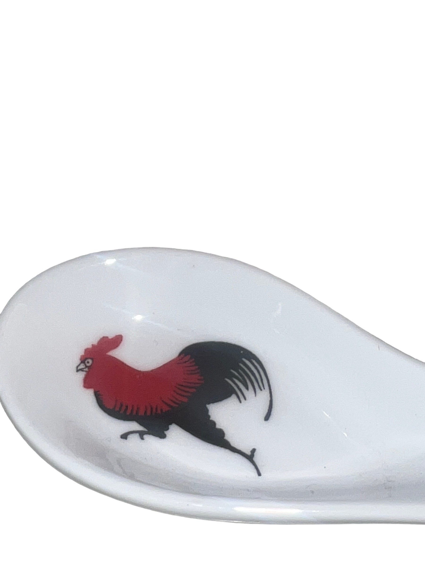 Chinese Retro Rooster Bowl Ramen Bowls With Matching Rooster Spoons Set ...