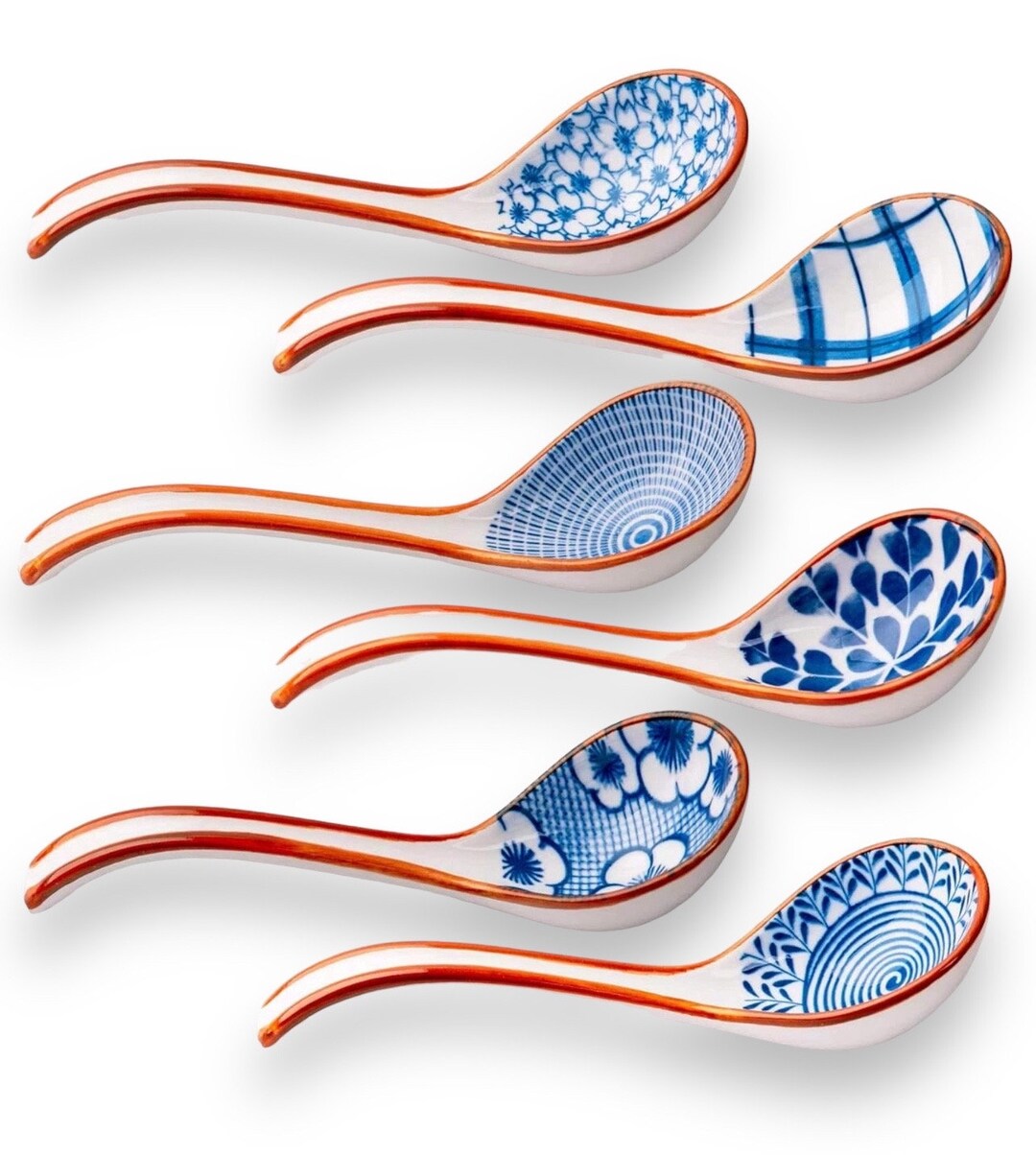 Japanese Ramen Soup Spoons, Ceramic Asian Soup Spoon for Ramen Noodles ...