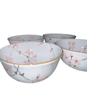 3.5 Pink Rice Bowl Cherry Blossom Set of 4 - Etsy