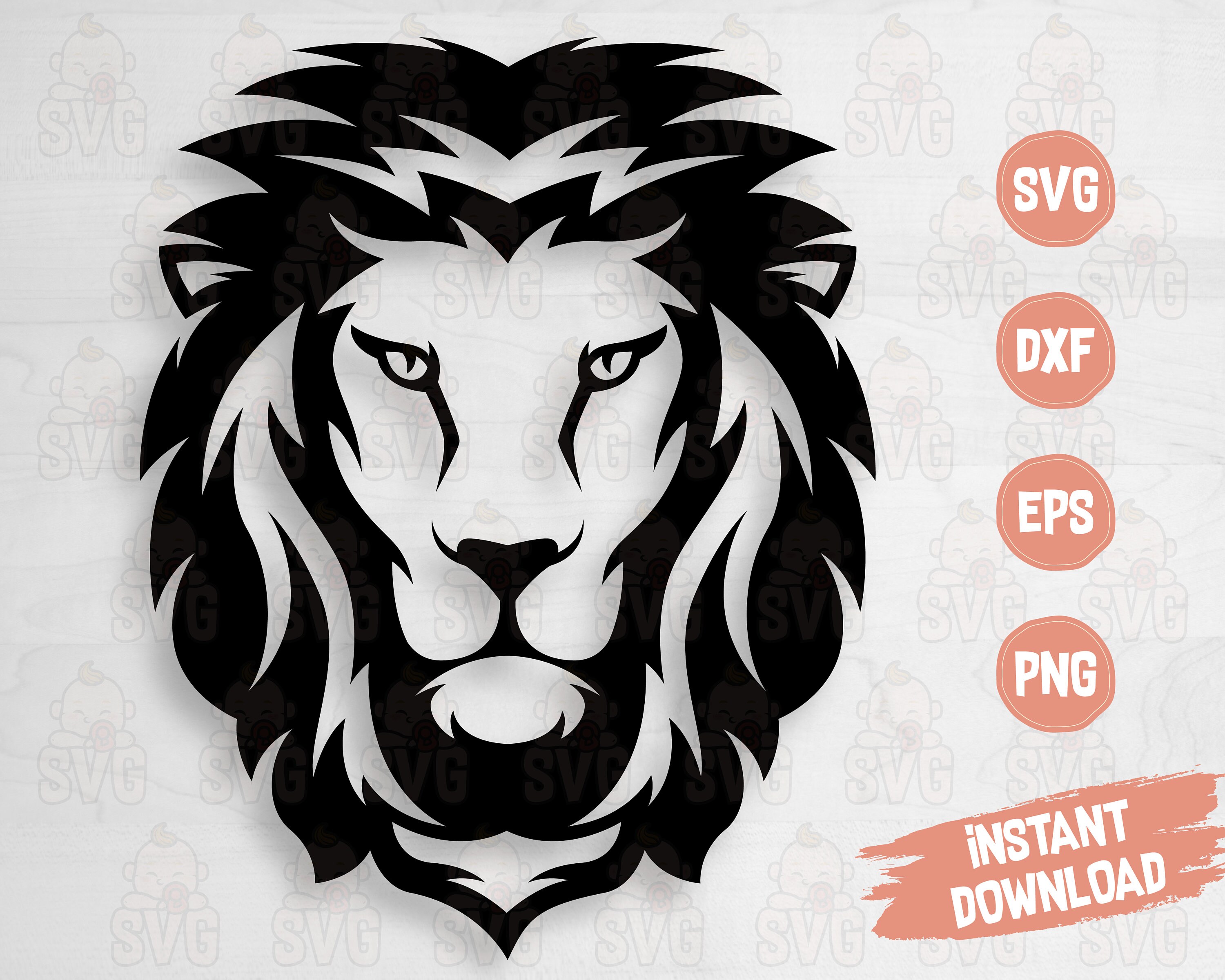 Lion Head Svg Cut File for Cricut Silhouette Lion Svg | Etsy