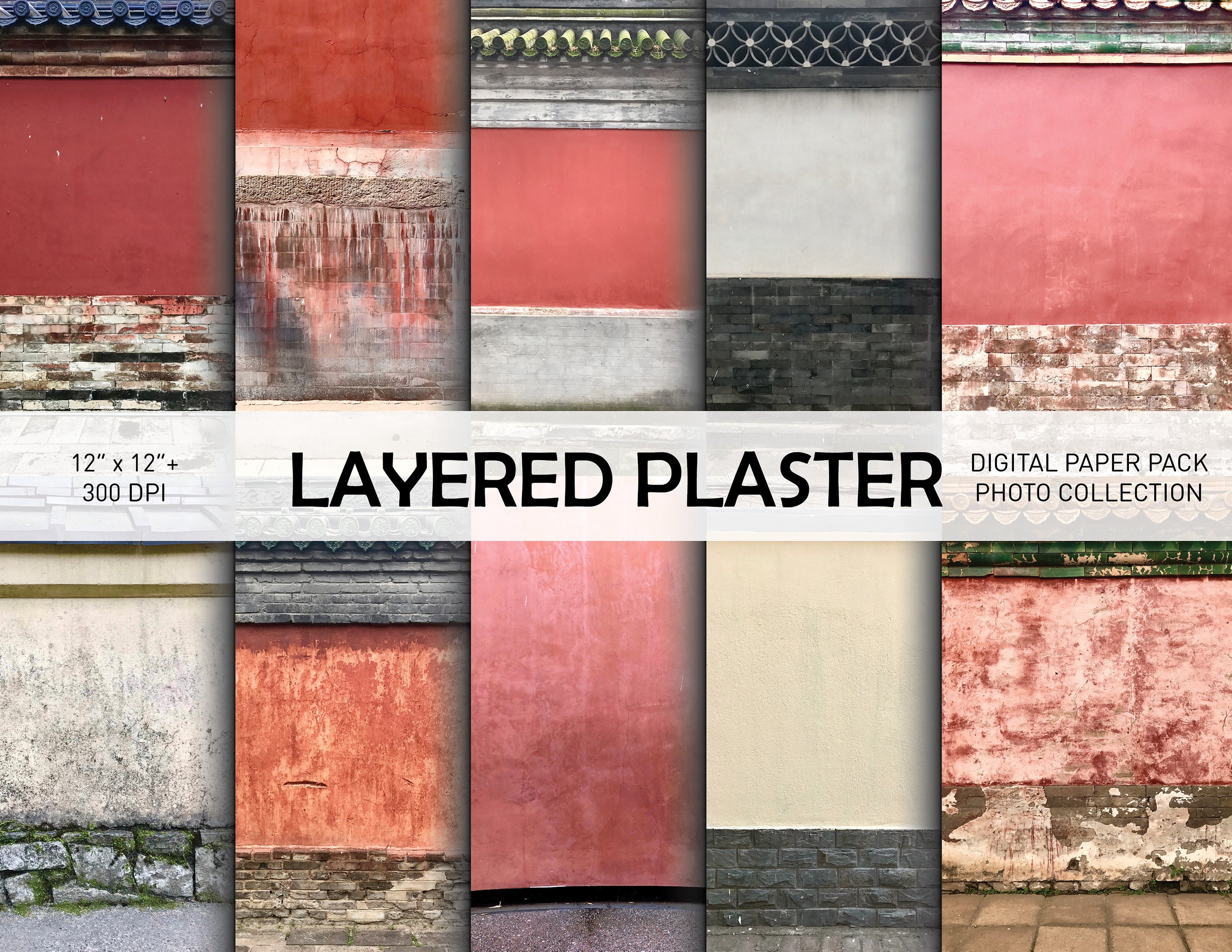 Digital LAYERED PLASTER Paper Pack Printable Papers - Etsy