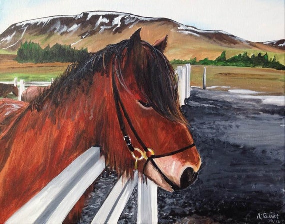 Horse Painting Original Painting by Amy Tackett | Etsy