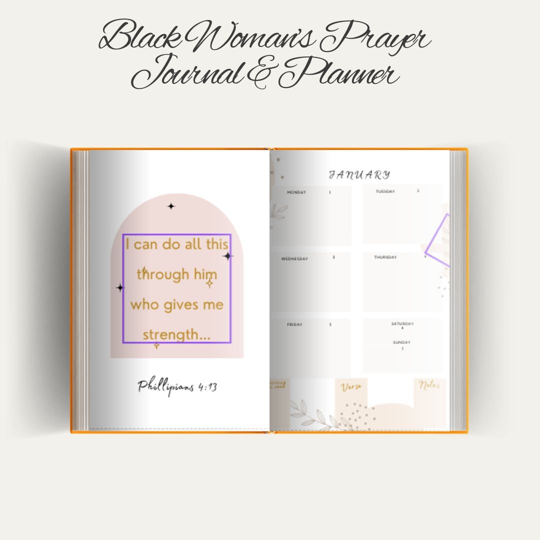 Black Woman Prayer Journal |black Girl Planner|prayer Journal |african ...