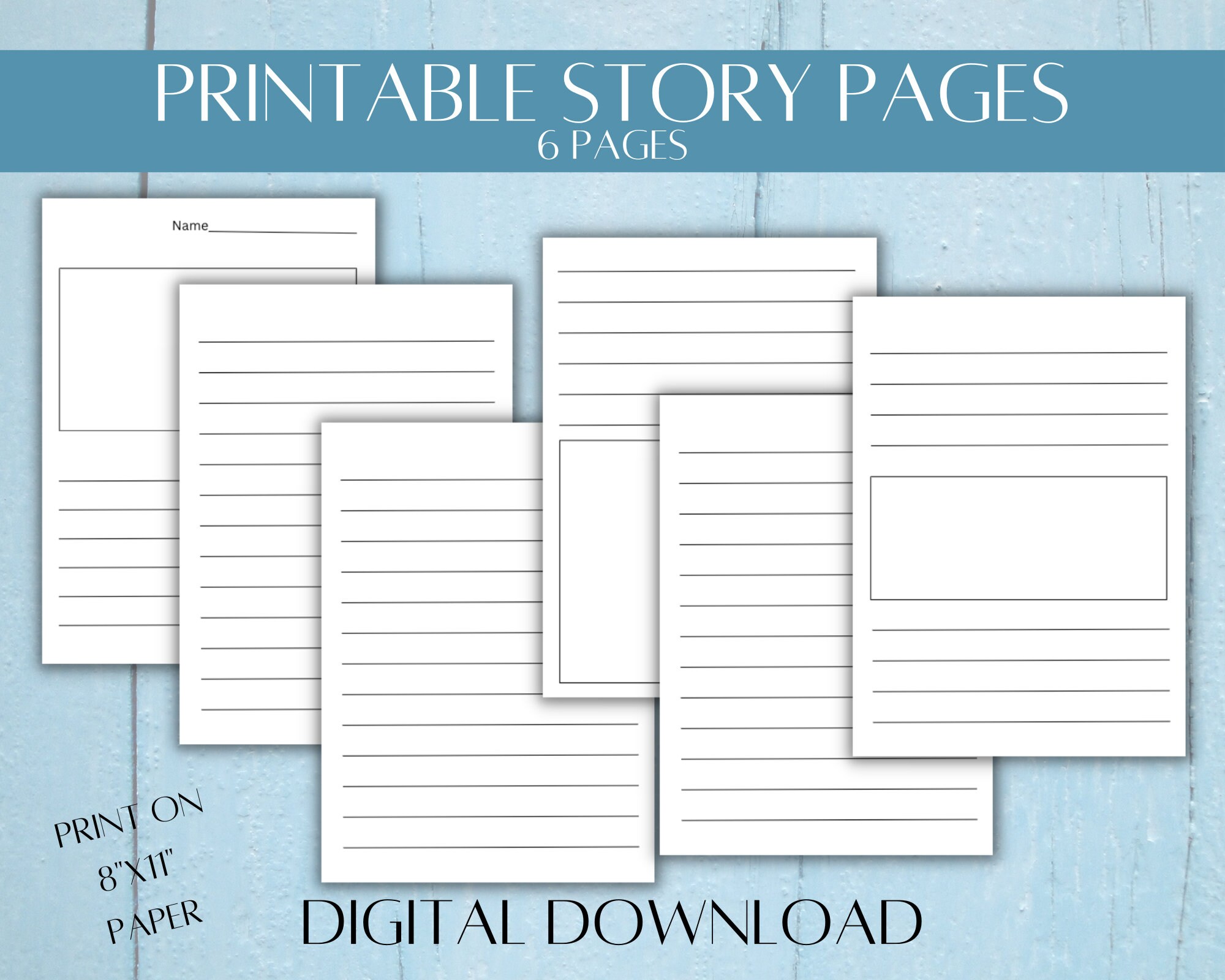 Digital Print Story Pages - Etsy