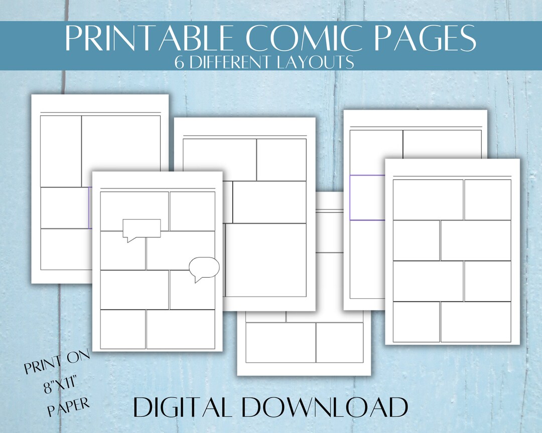 Digital Print Comic Pages - Etsy