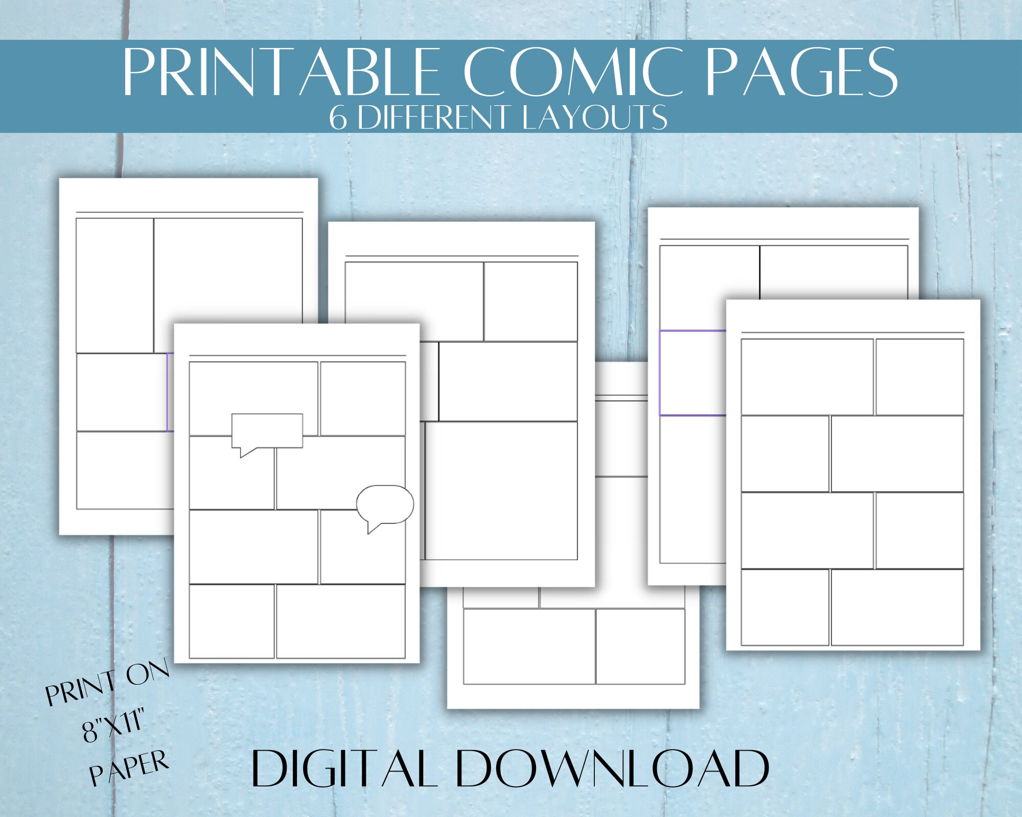 Digital Print Comic Pages - Etsy