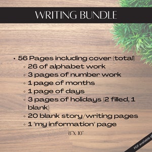 Digital Download, Writing Bundle, Hand Writing, Printable, Digital PDF ...