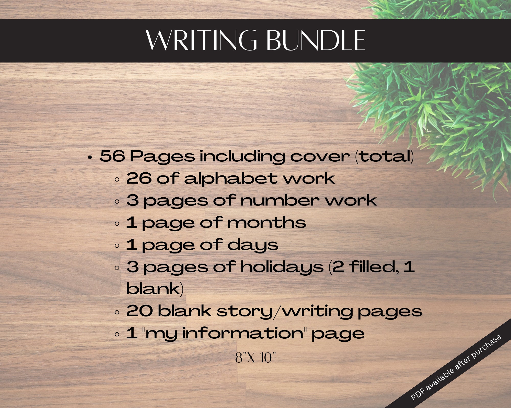 Digital Download, Writing Bundle, Hand Writing, Printable, Digital PDF ...