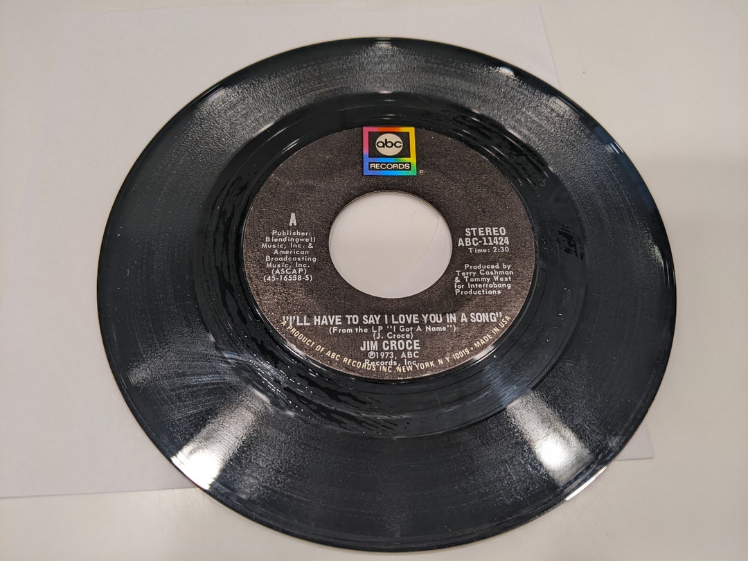 Jim Croce Vinyl 7" Singles Collection X 3 (strong VG+ to EX Discs; All ...