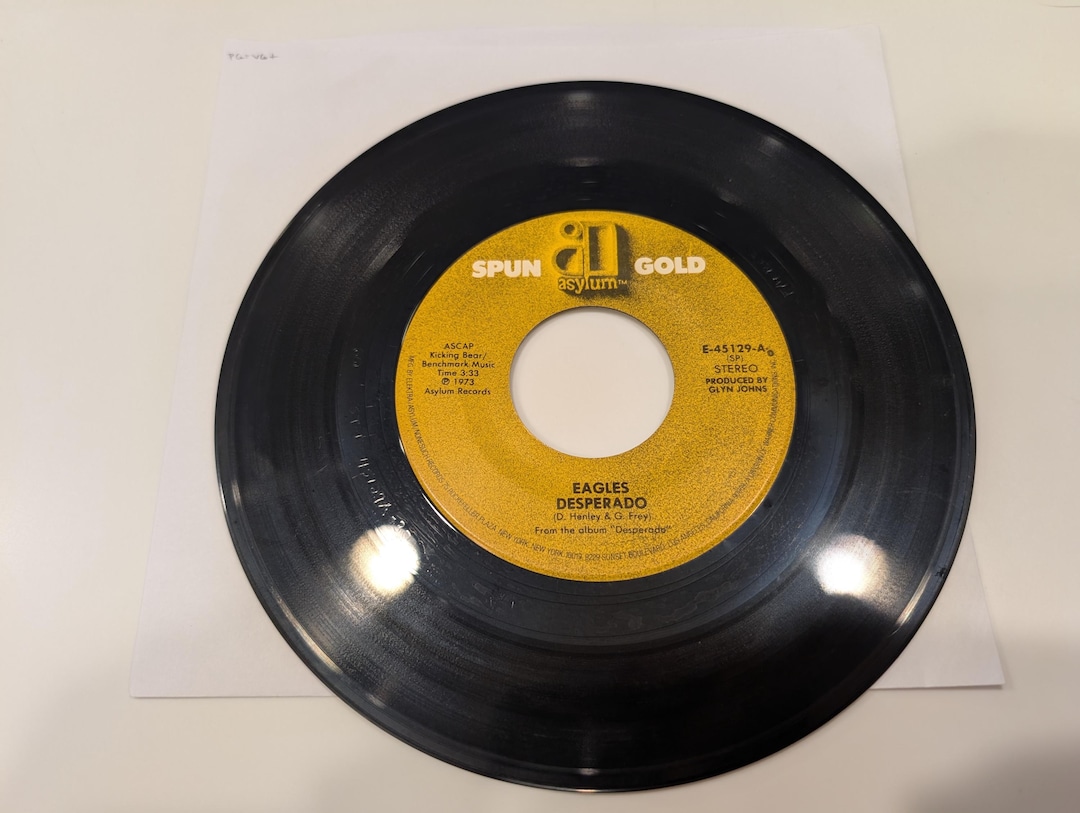 Eagles "desperado / Outlaw Man" Vinyl 7" Single (VG+ Side A / Strong VG ...
