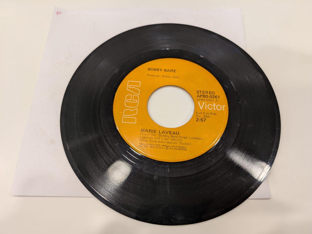Bobby Bare marie Laveau / the Mermaid Vinyl 7 Single 1973 Highly Sought ...