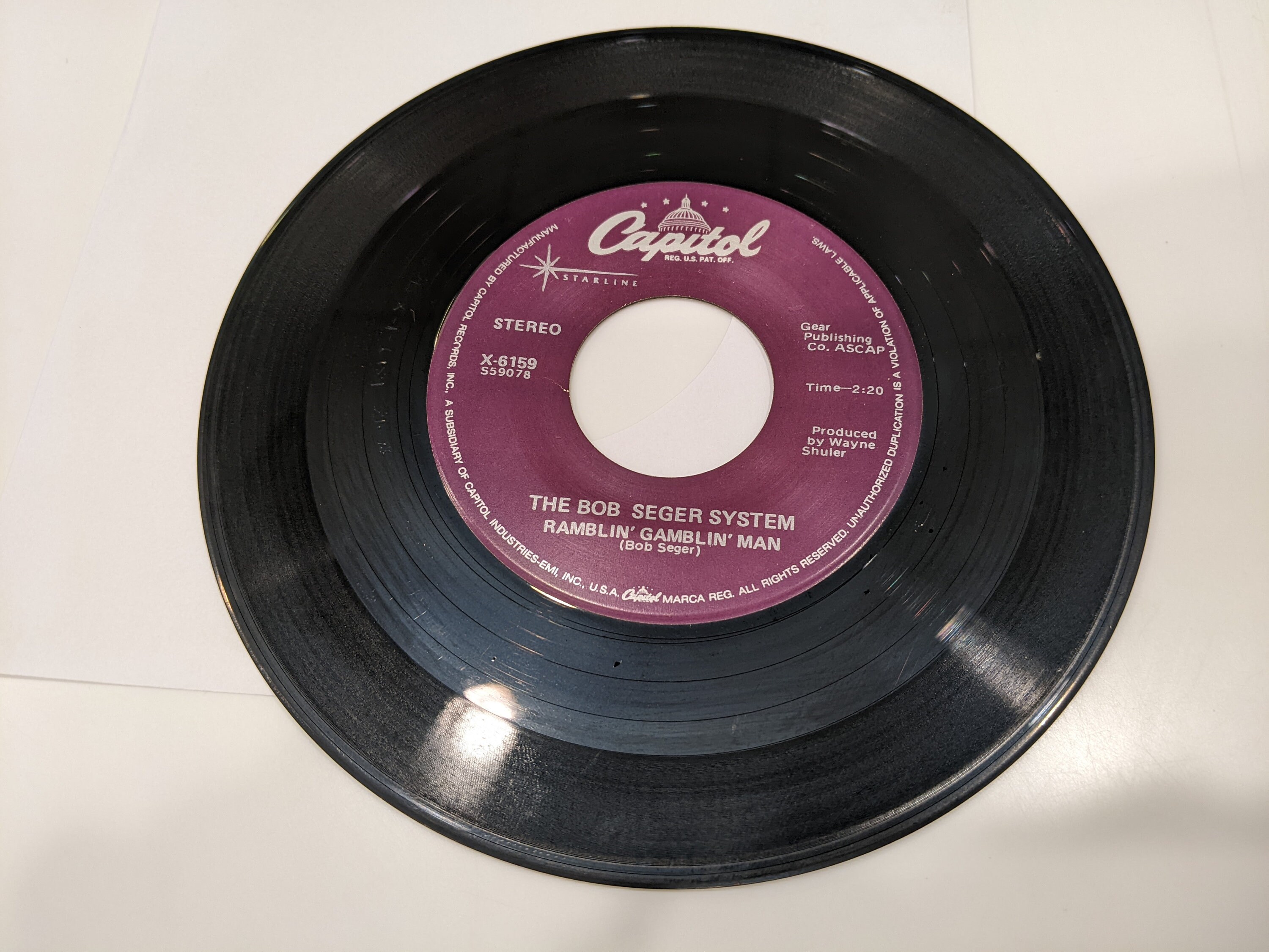 Bob Seger System ramblin' Gamblin' Man / 2 2 Vinyl 7 Single rare ...