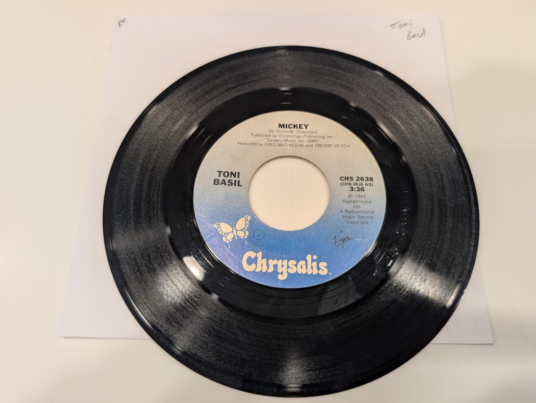 Toni Basil "mickey / Thief on the Loose" Vinyl 7" Single (EX Disc; 80's ...