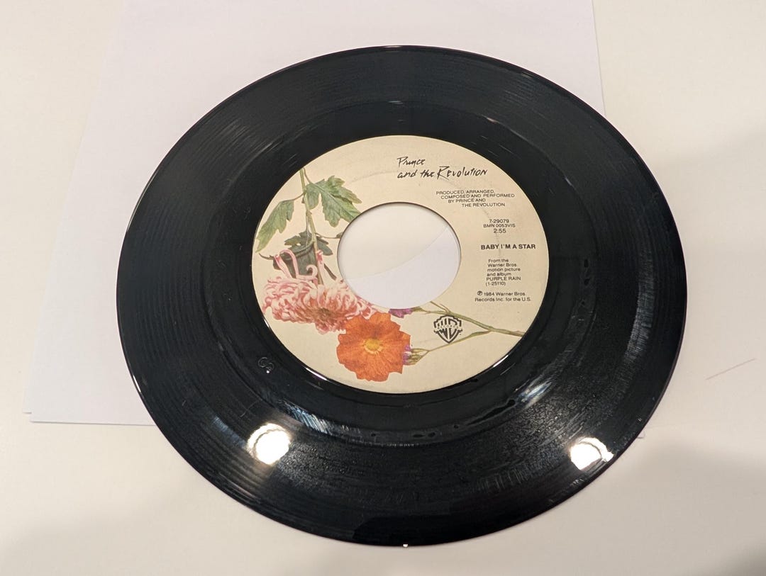 Prince "baby I'm A Star / Take Me With U" Vinyl 7" Single (strong VG+ ...