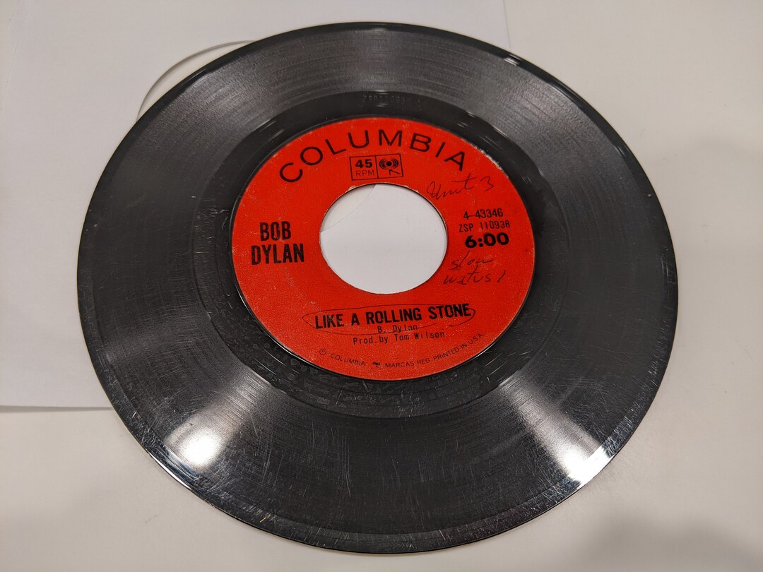 Bob Dylan "like A Rolling Stone / Gates of Eden" Vinyl 7" Single ...