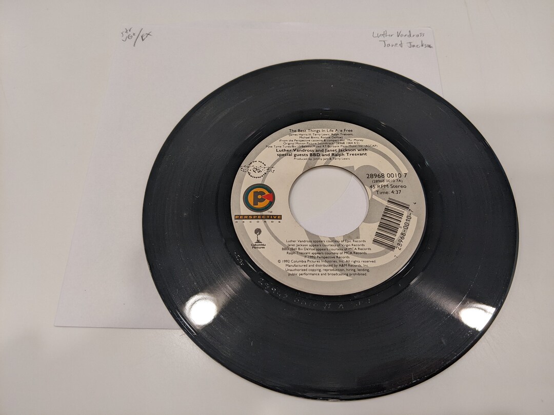 Luther Vandross & Janet Jackson the Best Things in Life Are Free / the ...