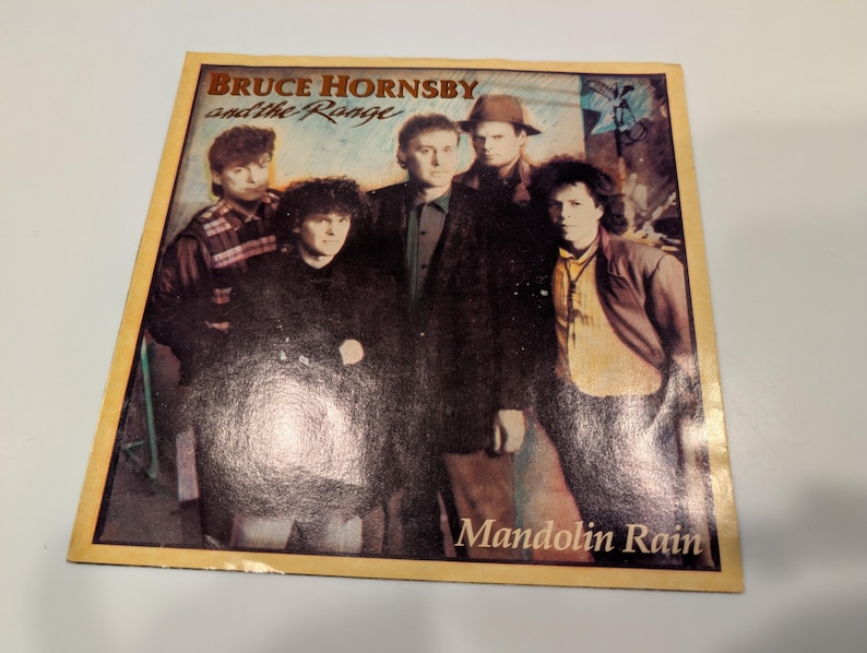 Bruce Hornsby "mandolin Rain / the Red Plains" Vinyl 7" Single (EX Pic ...