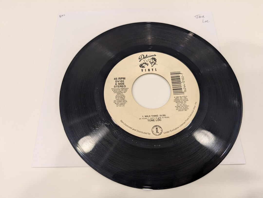 Tone Loc "wild Thing / Loc'd After Dark" Vinyl 7" Single (white Label ...