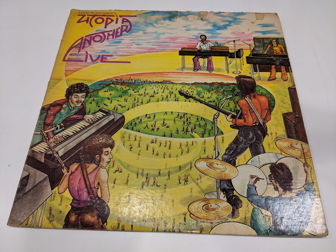 Todd Rundgren's Utopia another Live Vinyl LP G Cover Repaired up Top / Strong VG Disc Great ...