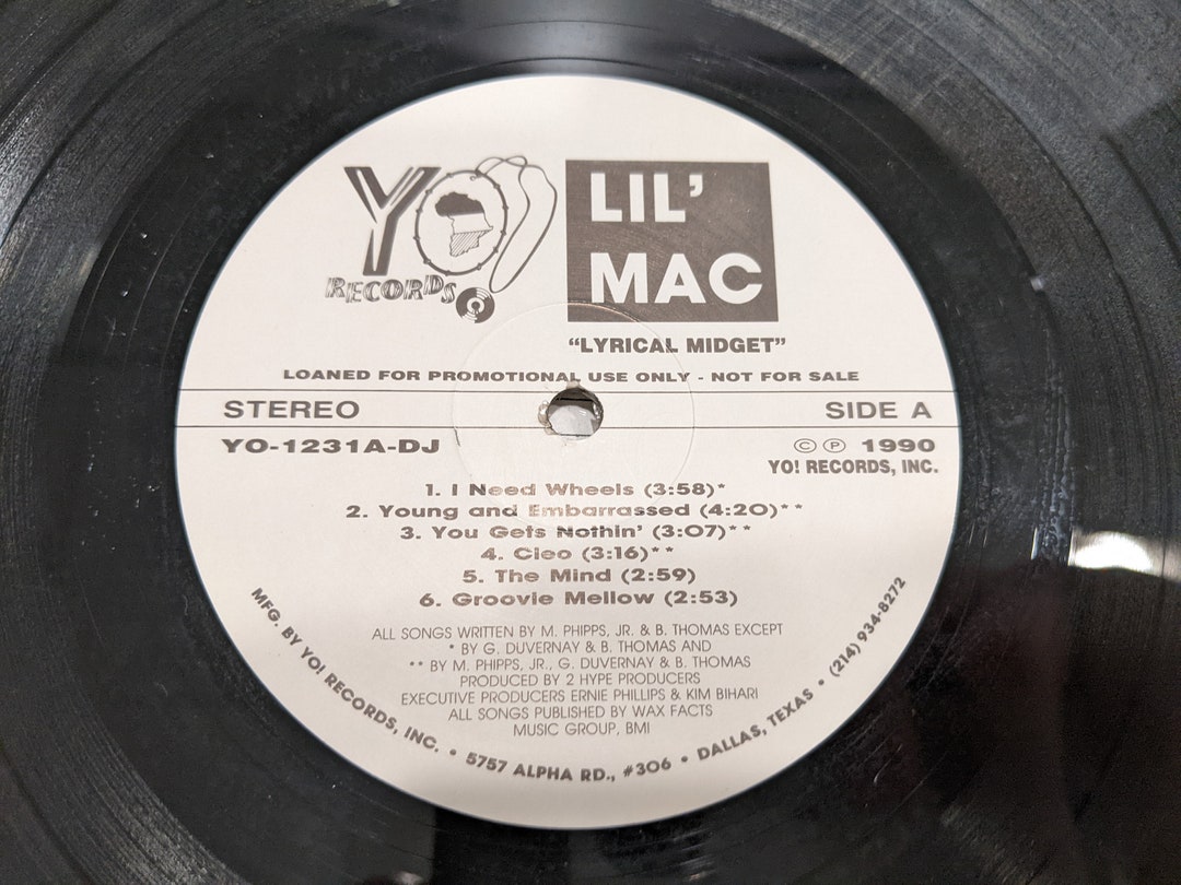 Lil' Mac Aka Mac Aka Mckinley Phipps Jr. "lyrical Midget" Vinyl Promo ...