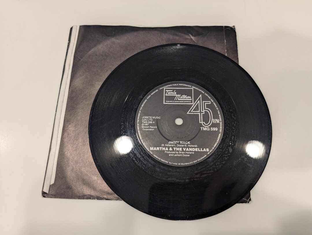 Martha & the Vandellas "jimmy Mack / Third Finger, Left Hand" Vinyl 7 ...
