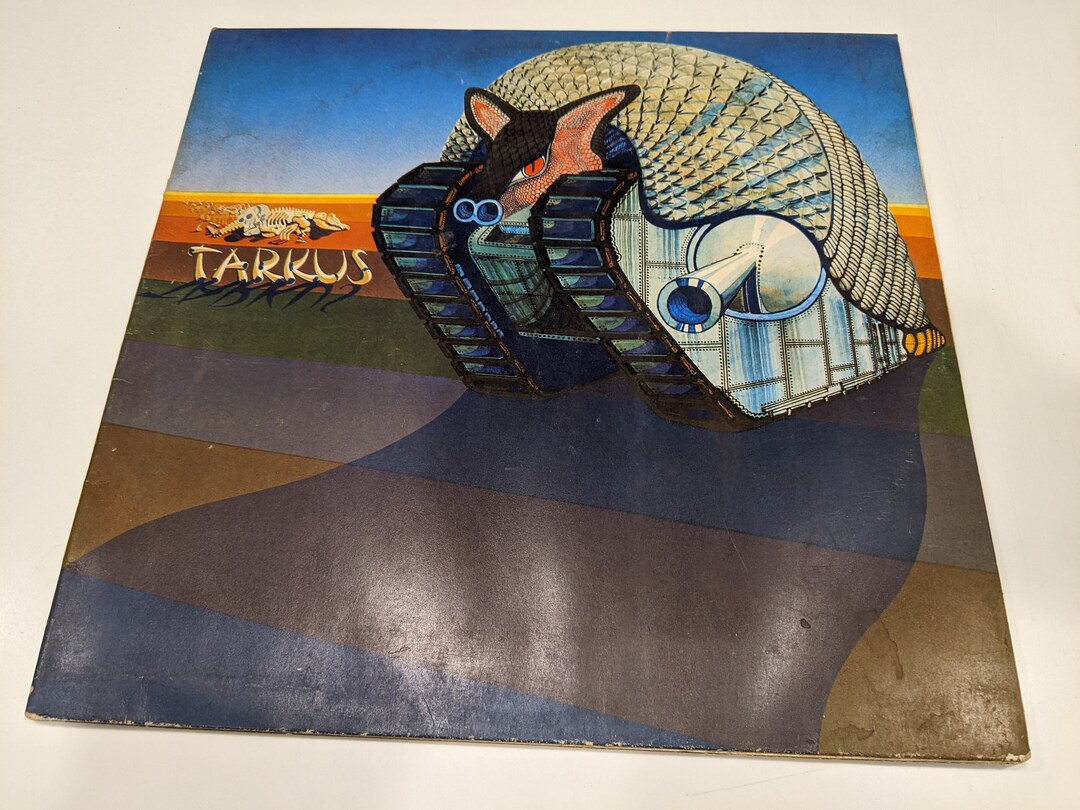 Emerson Lake Palmer Tarkus Vinyl Lp Rare German Import Vg