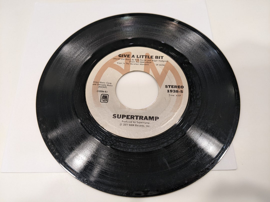 Supertramp "give A Little Bit / Downstream" Vinyl 7" Single (EX Side A ...