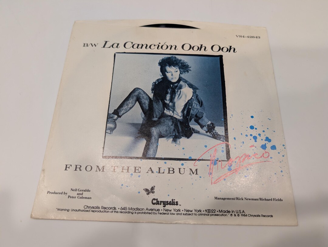 Pat Benatar "ooh Ooh Song / La Cancion Ooh Ooh" Vinyl 7" Single (1984 ...