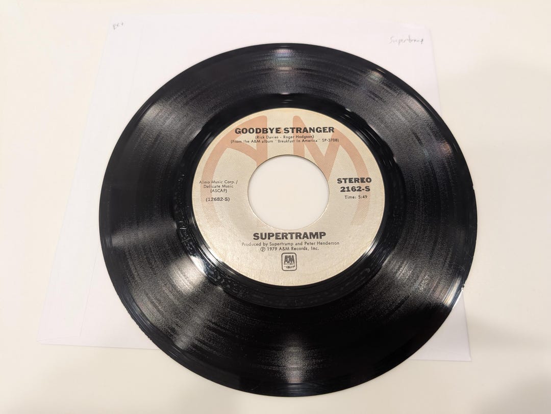 Supertramp "goodbye Stranger / Even in the Quietest Moments" Vinyl 7 ...